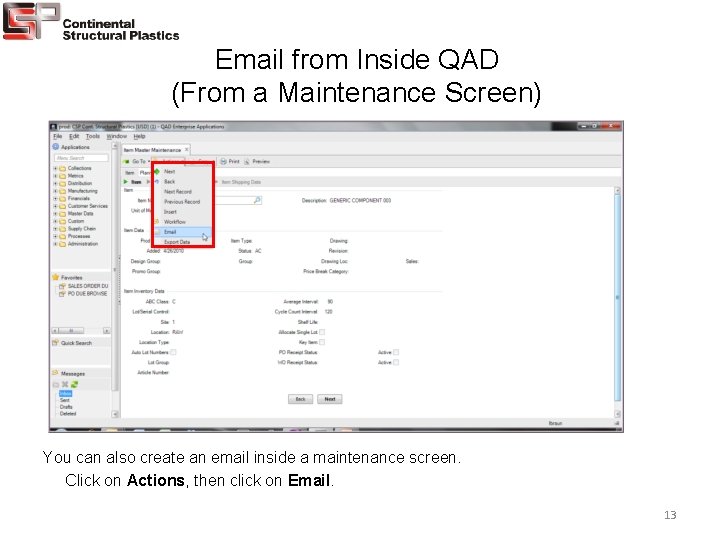 QAD 2011 New Features and Changes Lori Braun