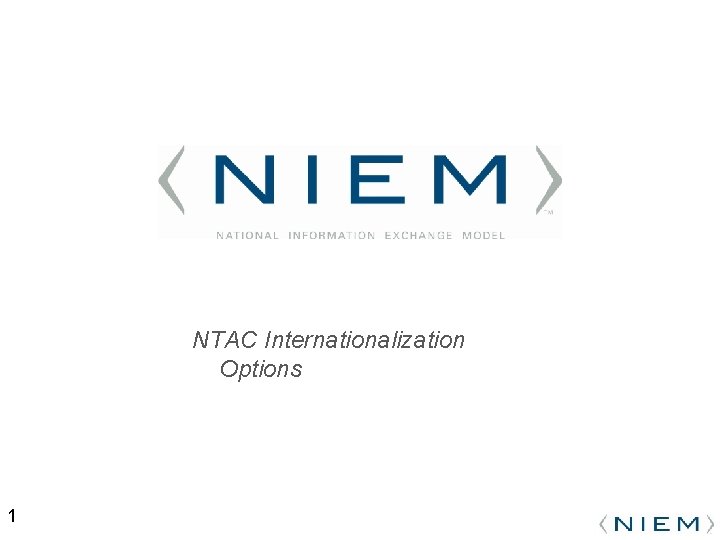 NTAC Internationalization Options 1 Overview Separate concepts Language