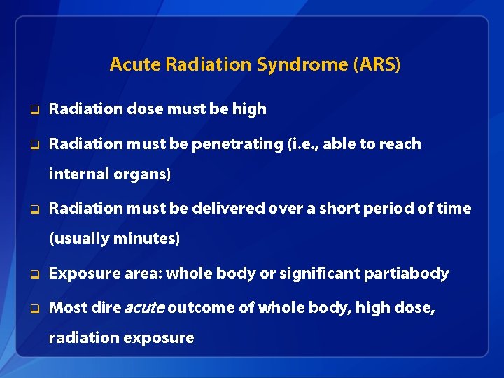 Things You Should Know About Radiation Exposure But