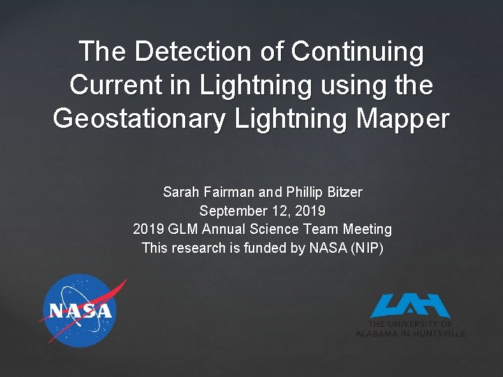 The Detection of Continuing Current in Lightning using