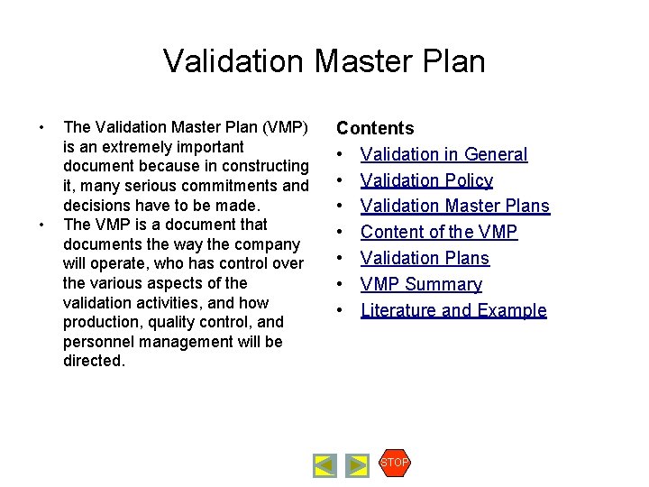 Radiopharmaceutical Production Validation Master Plan STOP Validation ...