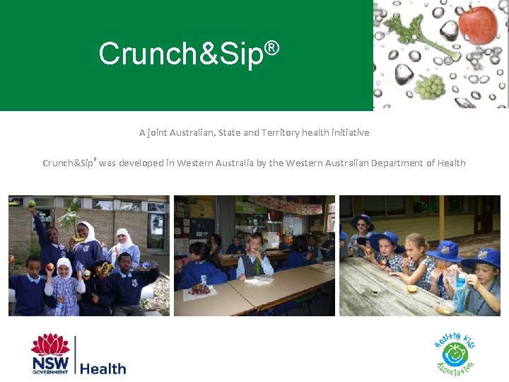 CrunchSip A joint Australian State and Territory health