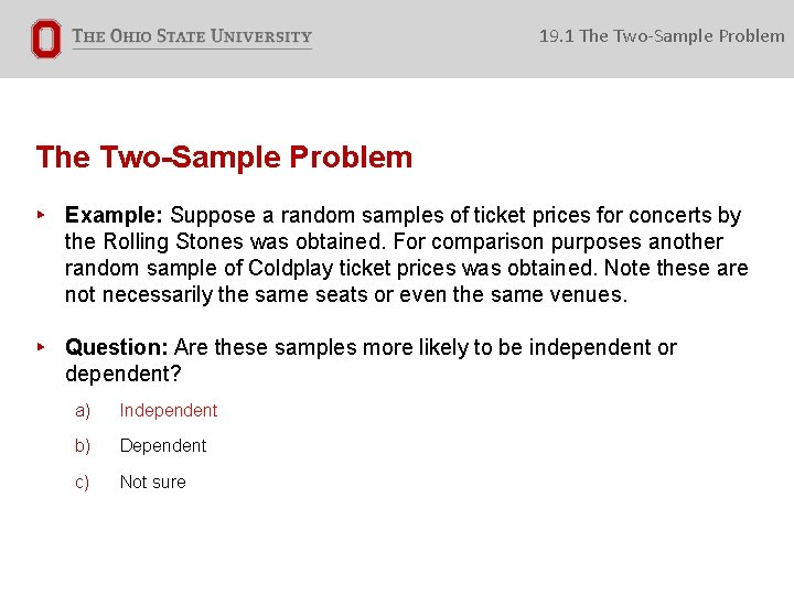 Chapter 19 TwoSample Problems STAT 1450 19 0