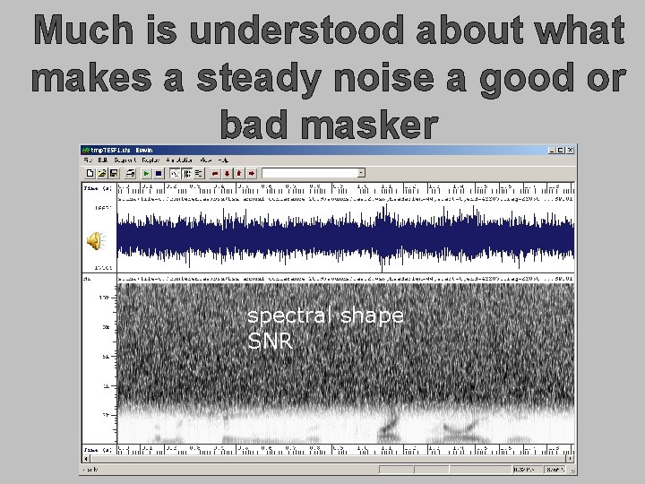 Understanding speech in the Its complicated background of