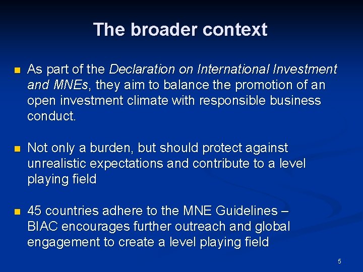 The Voice of OECD Business CSR for all