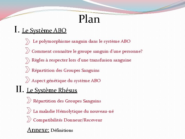 Les Groupes Sanguins I Le Systme ABO Plan