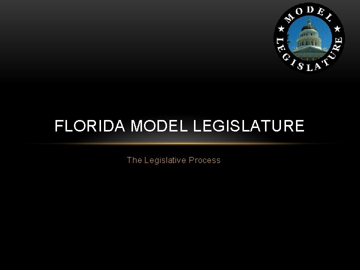 FLORIDA MODEL LEGISLATURE The Legislative Process RULES OF