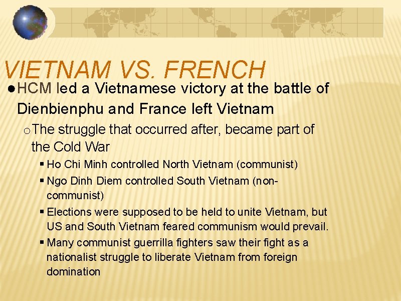 CHAPTER 15 SECTION 4 War in Southeast Asia