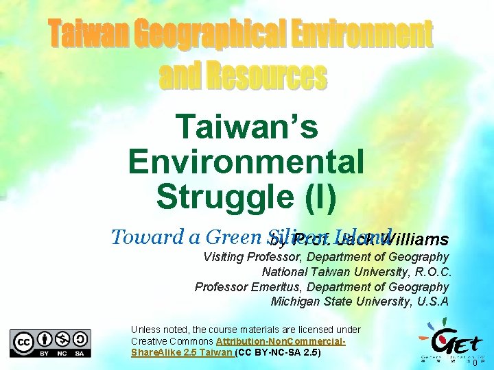 Taiwans Environmental Struggle I Toward a Green Silicon