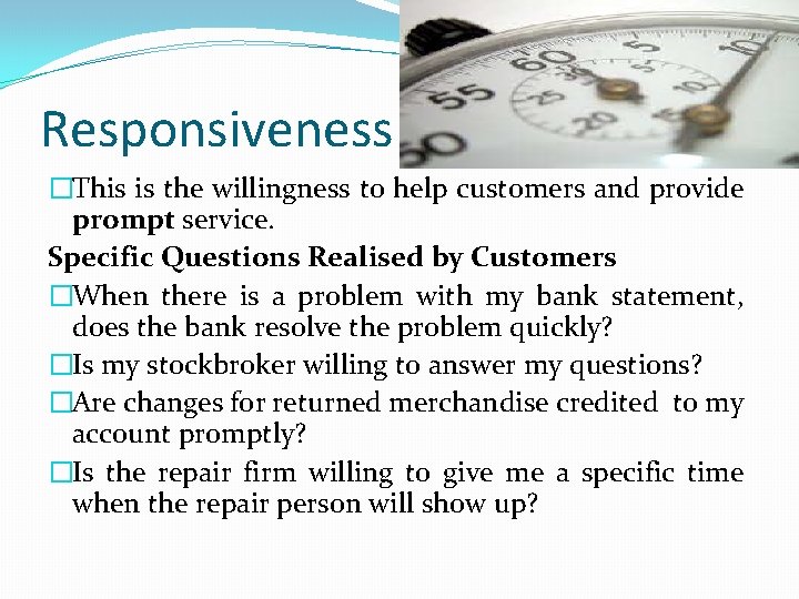 Sub Service Marketing Paper CodeMBA302306 Unit6 TopicDimensions of