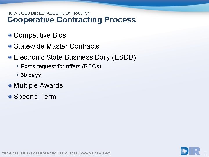 How to Become a DIR Vendor Learn How