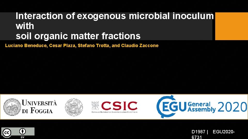 Interaction of exogenous microbial inoculum with soil organic