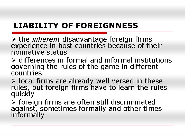 Chapter 9 Entering Foreign Markets LEARNING OBJECTIVES After