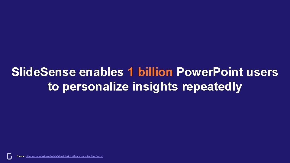 Slide Sense enables 1 billion Power Point users