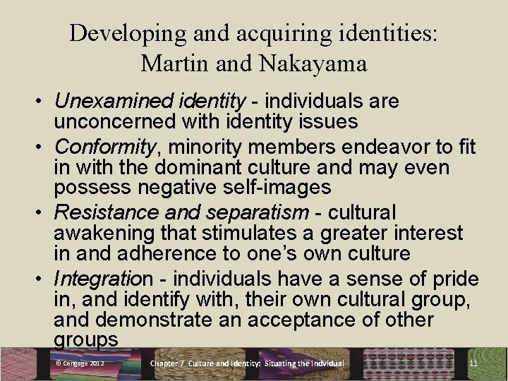 Communication between 8 TH EDITION cultures Chapter 7