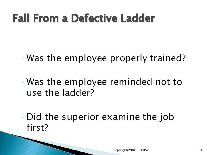 CHAPTER 5 INCIDENT INVESTIGATION AND REPORTING BWU 10302