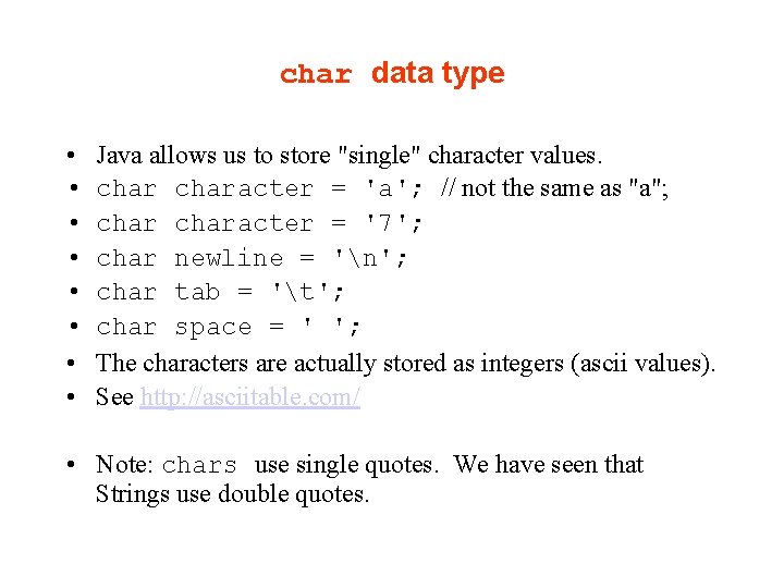 Introduction to Computers and Programming Lecture 7 First