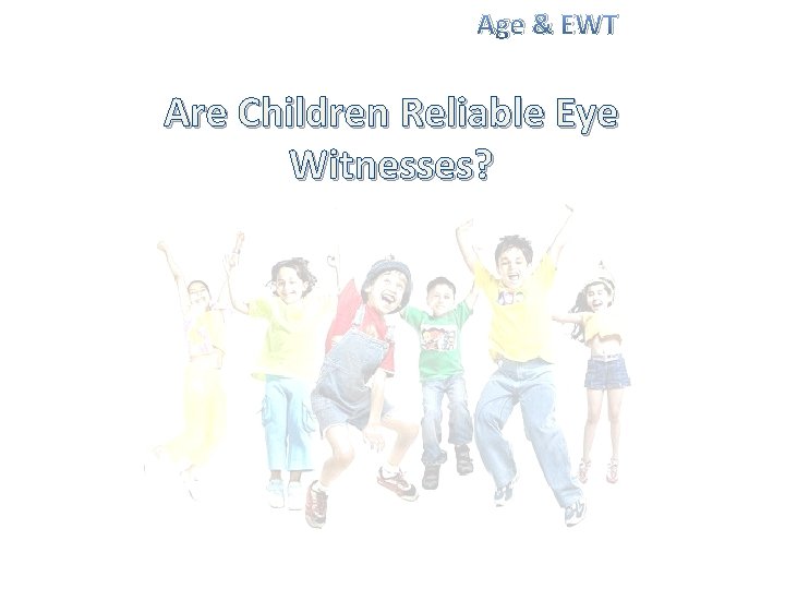 EWT and Anxiety Lesson Objectives To KNOW UNDERSTAND