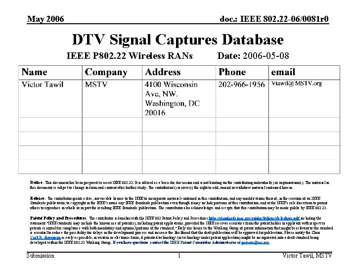 May 2006 doc IEEE 802 22 060081 r