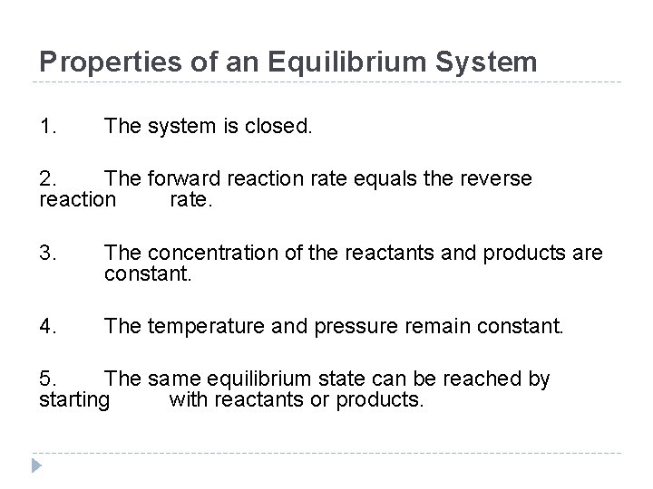Introduction to Equilibrium SCH 4 U 1 Chapter