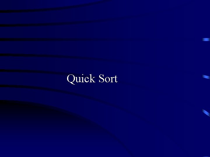 Quick Sort Concept Used What is the concept