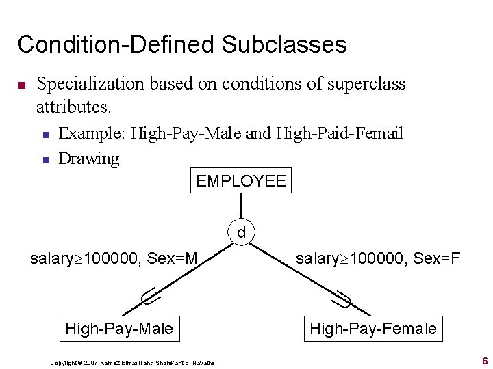 Chapter 4 Enhanced EntityRelationship EER Modeling Copyright 2007