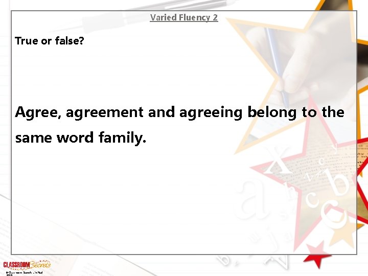 Step 1 Word Families Classroom Secrets Limited Introduction