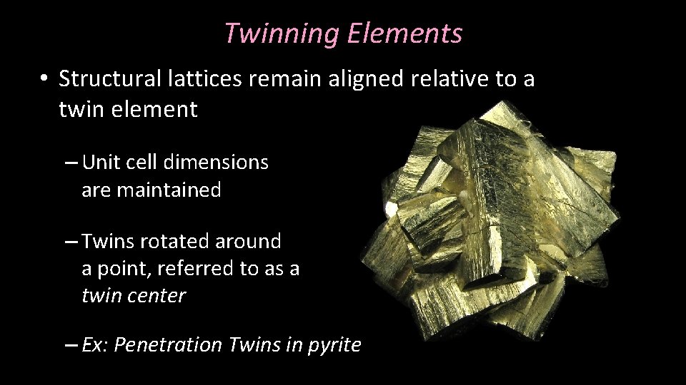 Crystal SystemBased Twins 1 and 2 Dimensional Order