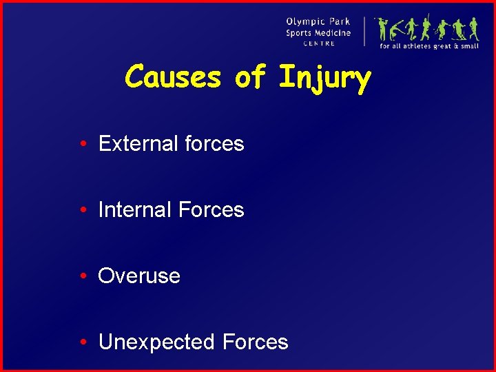 Prevention and Management of Injuries Craig Bosworth Musculoskeletal