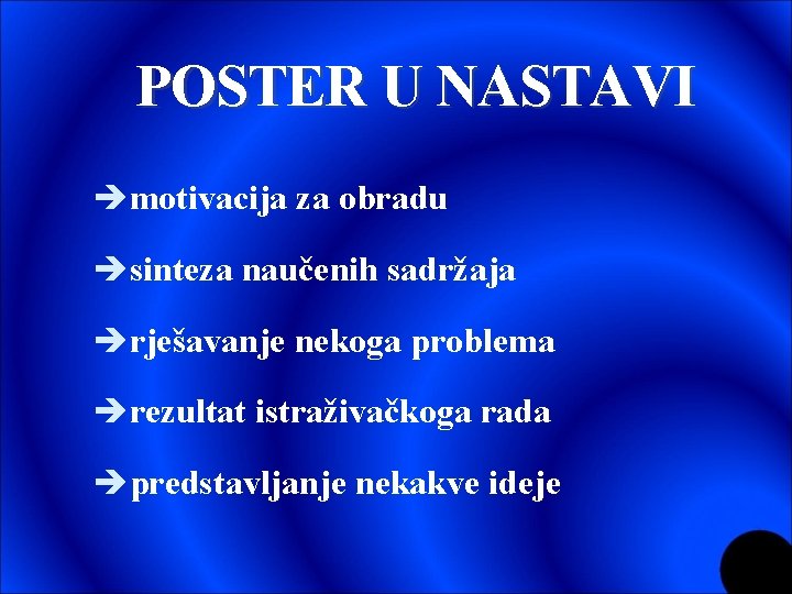 PREZENTACIJSKI OBLICI POSTER I PLAKAT ura VarziPavkovi TO
