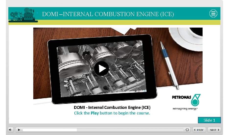 DOMI INTERNAL COMBUSTION ENGINE ICE Purpose of this