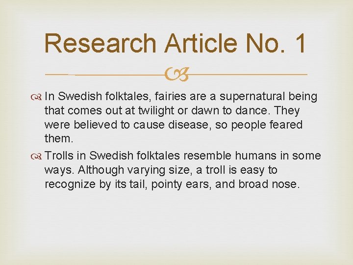 Swedish Folktales By Christen Reid and Madison Fields