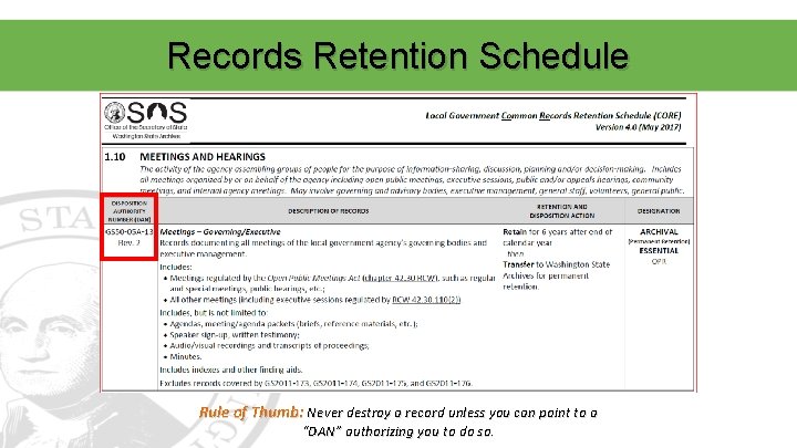 Basics of Managing Records Washington State Archives recordsmanagementsos