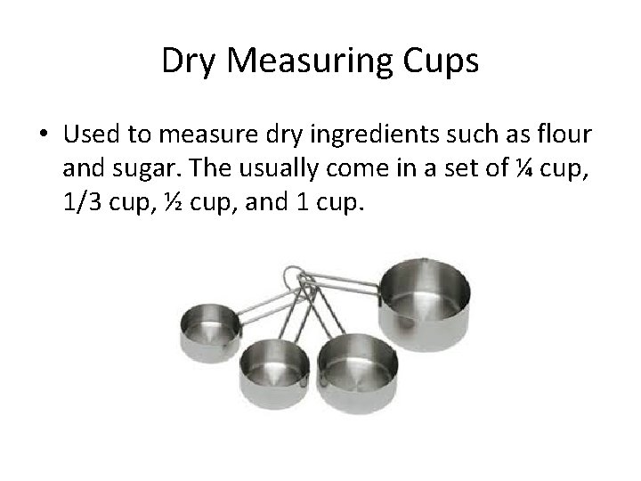 Kitchen Utensils Tools and Equipment Measuring Utensils Dry