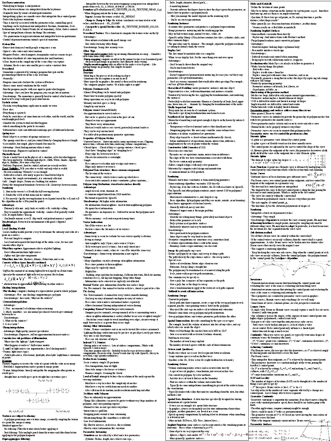 Key Frame animation Underlying technique is interpolation The