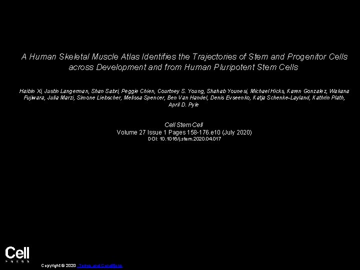 A Human Skeletal Muscle Atlas Identifies the Trajectories