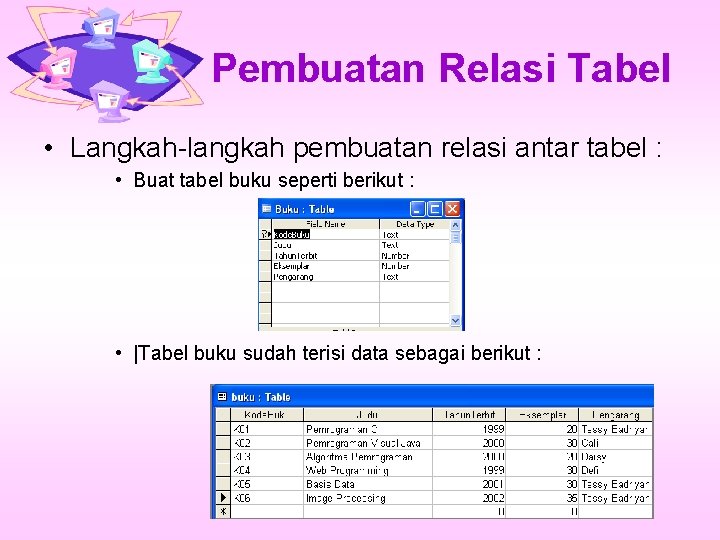 Pembuatan Tabel dan Relasi antar Tabel Tessy Badriyah