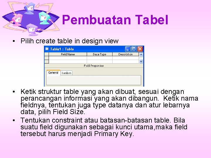 Pembuatan Tabel dan Relasi antar Tabel Tessy Badriyah