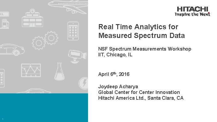 Real Time Analytics for Measured Spectrum Data NSF