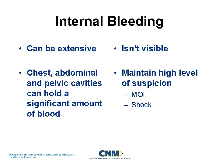 Bleeding Shock and Soft Tissue Wounds Mosby items