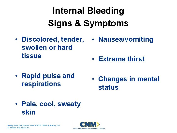 Bleeding Shock and Soft Tissue Wounds Mosby items
