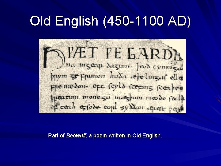History of the English Language A short history