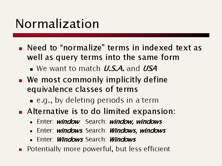 Information Retrieval and Text Mining Lecture 2 Recap