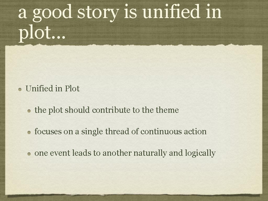 Fictional and dramatic elements Unit 2 Film Analysis