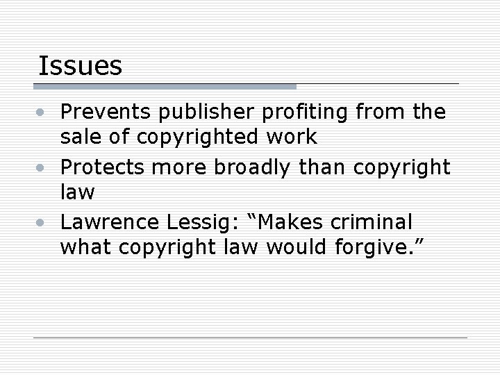 Copyright Issues LIS 2000 Hot Topic Presentation October
