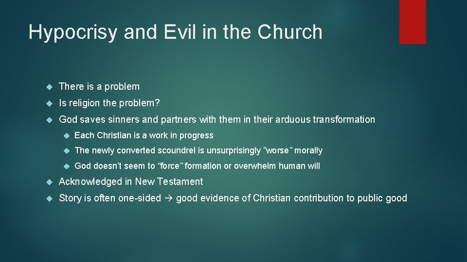 The Basics of Christian Belief CHAP 9 CHALLENGES
