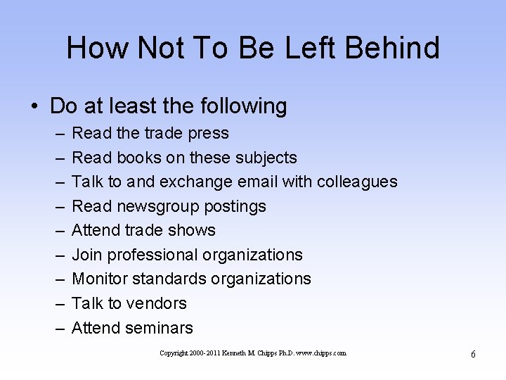 How Not To Be Left Behind Last Update