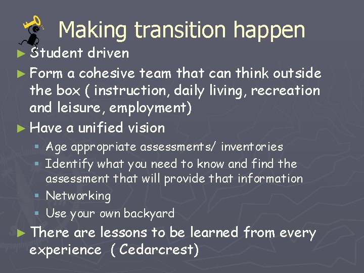 Transition and the Real World The Teachers Perspective