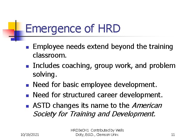 Introduction to Human Resource Development HRD Chapter 1