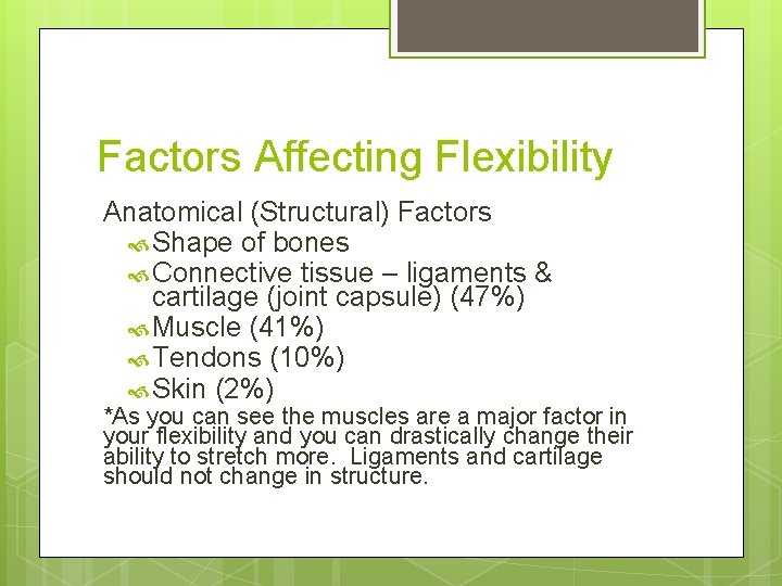 Chapter 5 Developing Flexibility Isnt stretching just for